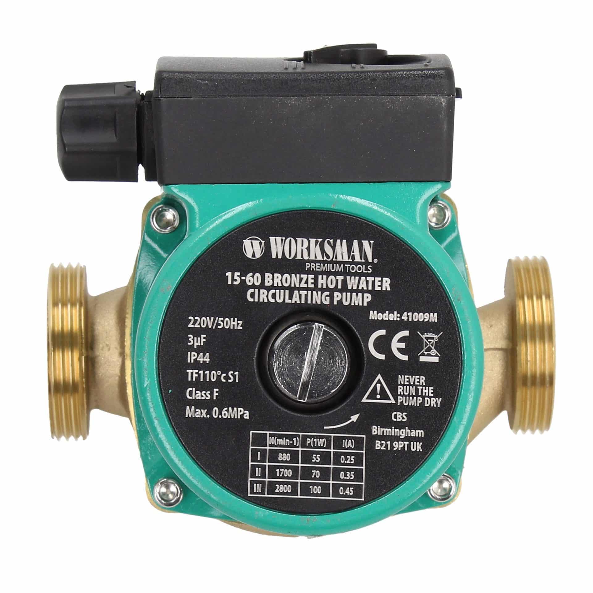 Worksman 15-60 Bronze Circulation Pump | UK Plumbing